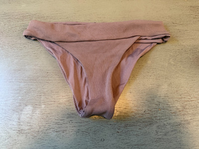 NEW purple ribbed L SPACE swimsuit bikini bottom size small | eBay