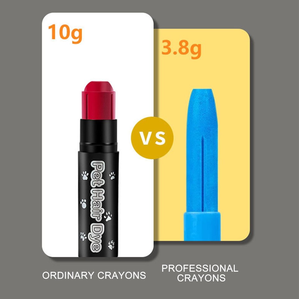 12Pcs Pet Paint Pen Temporary Dog Hair Dye Dog Cat Pet Color Crayons ...