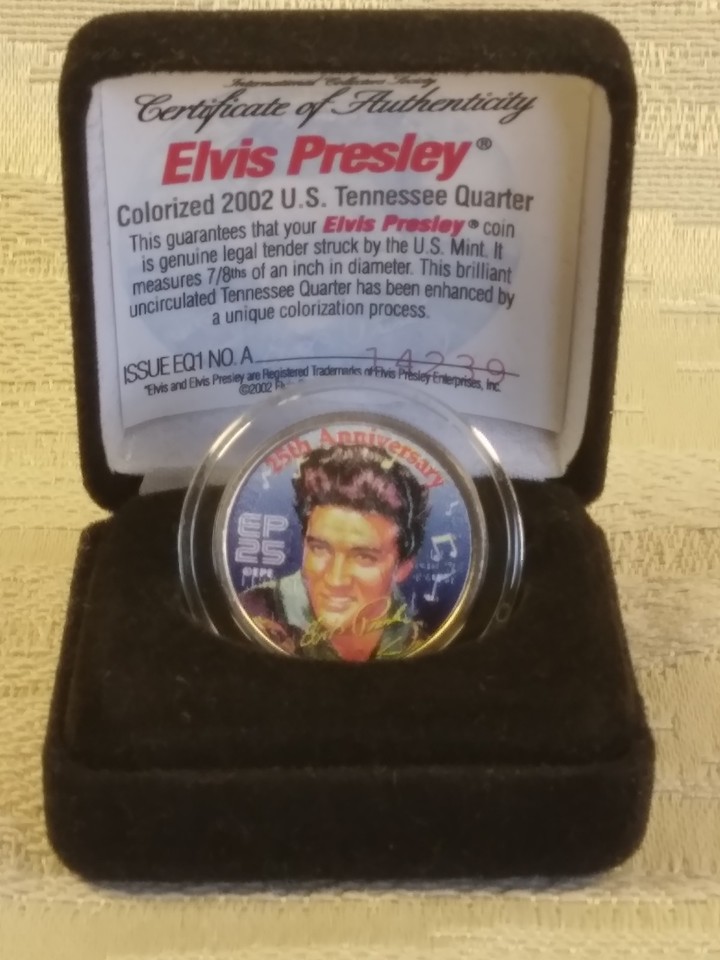 2002 Elvis Presley Coin Commemorating the 25th Anniversary of the death ...