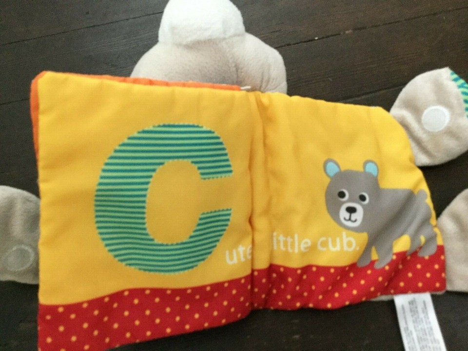 Carters Plush Cloth Baby Book My ABC Friend Plush Tan Teddy Bear ...