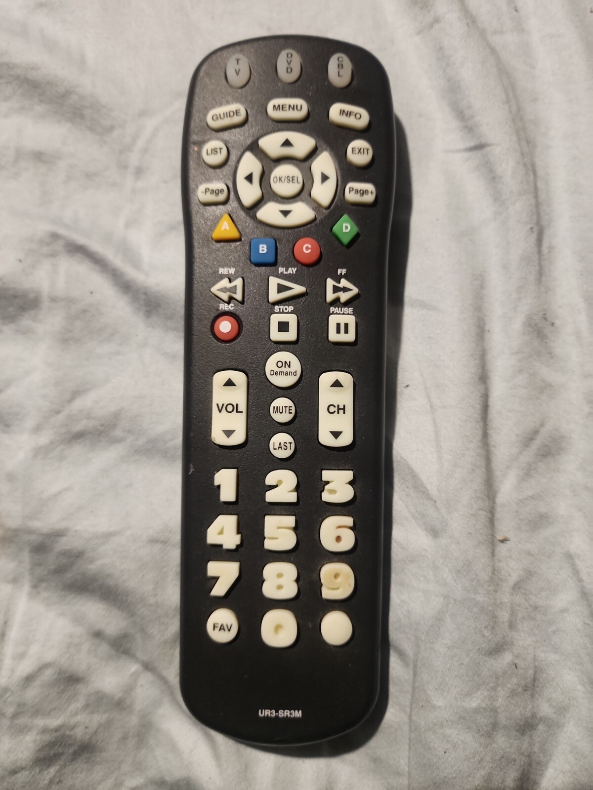 Spectrum- Time Warner Cable TV Remote Big Button - UR3-SR3M | eBay