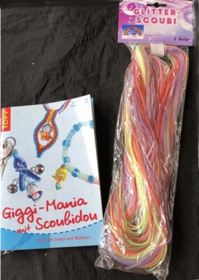 Set Scoubidou Bänder + Buch Giggi-Mania Basteln Flechtschnüre Scubidou ...