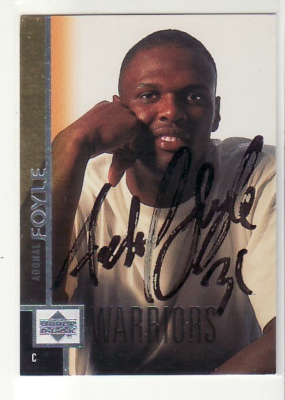 ADONAL FOYLE GOLDEN STATE WARRIORS COLGATE UNIVERSITY AUTOGRAPHED CARD ...