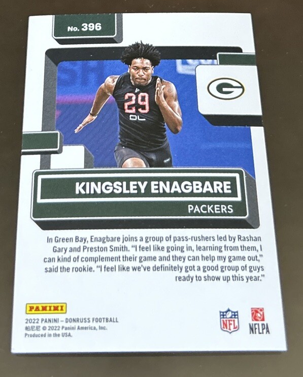 2022 Panini Donruss Kingsley Enagbare Rated Rookie | eBay