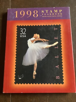 1998 U.S. POST OFFICE COMMEMORATIVE YEARBOOK SET HINGED STAMPS $26.60 ...