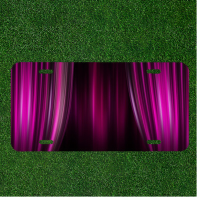 Creative License Plate Auto Tag With Purple Curtains Design | eBay