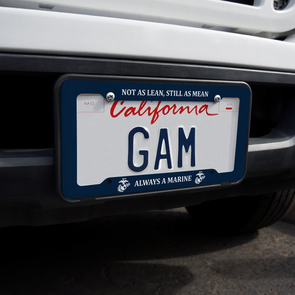 Not Lean Still Mean Always Marine Blue License Plate Frame | eBay