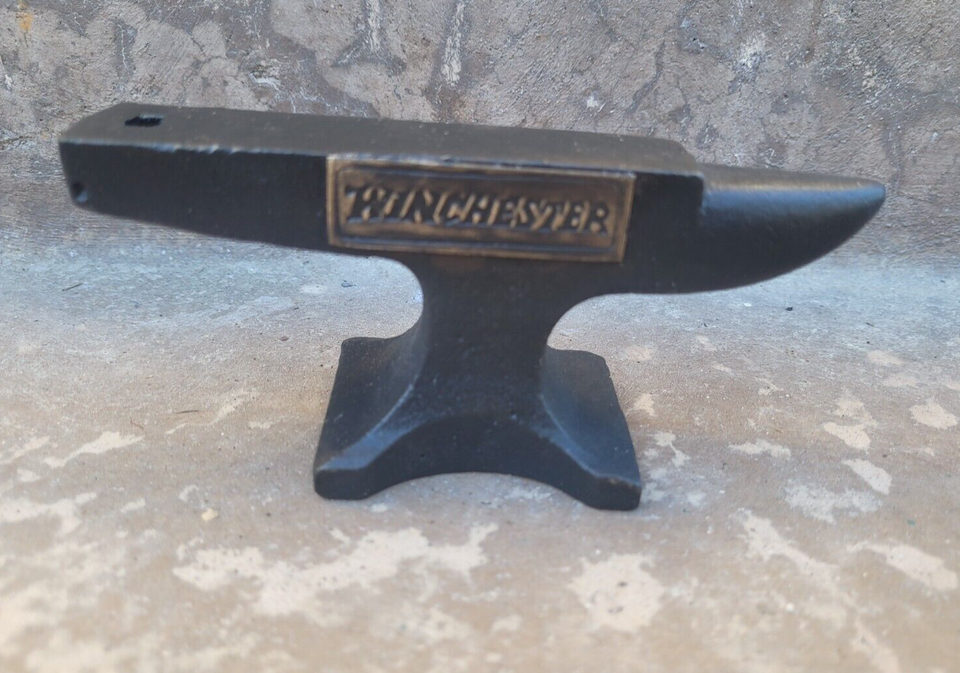 Winchester Rifles Anvil Cast Iron Gunsmith Gun Collector Paperweight | eBay