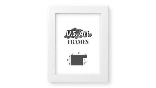 US Art Frames 1" Flat Chalk White, MDF Picture Poster Frame, Custom-A ...