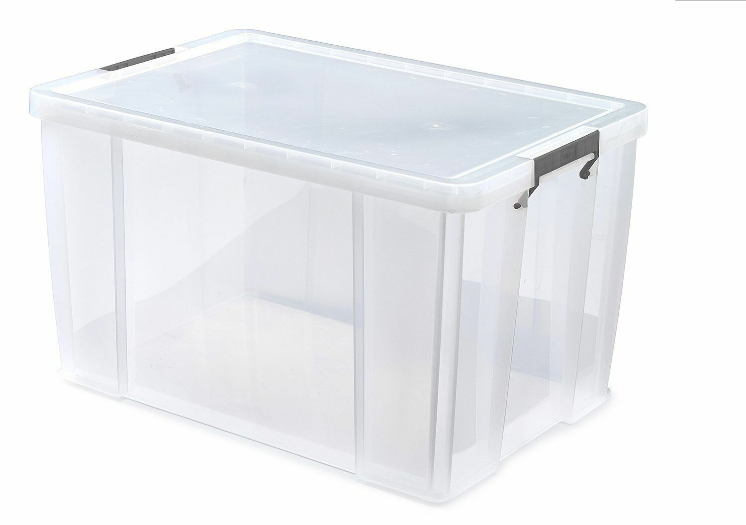 5L Clear Plastic Storage Boxes with Clip Lock Lid Space Saving ...