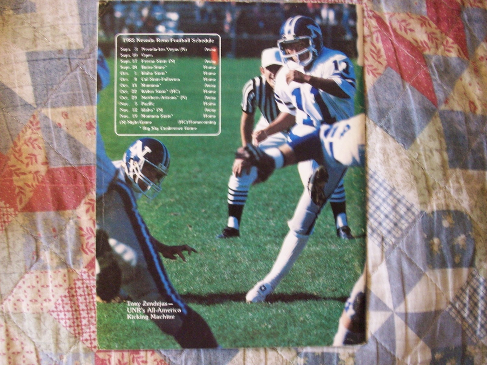 1983 NEVADA FOOTBALL MEDIA GUIDE Yearbook Press Book Program College ...