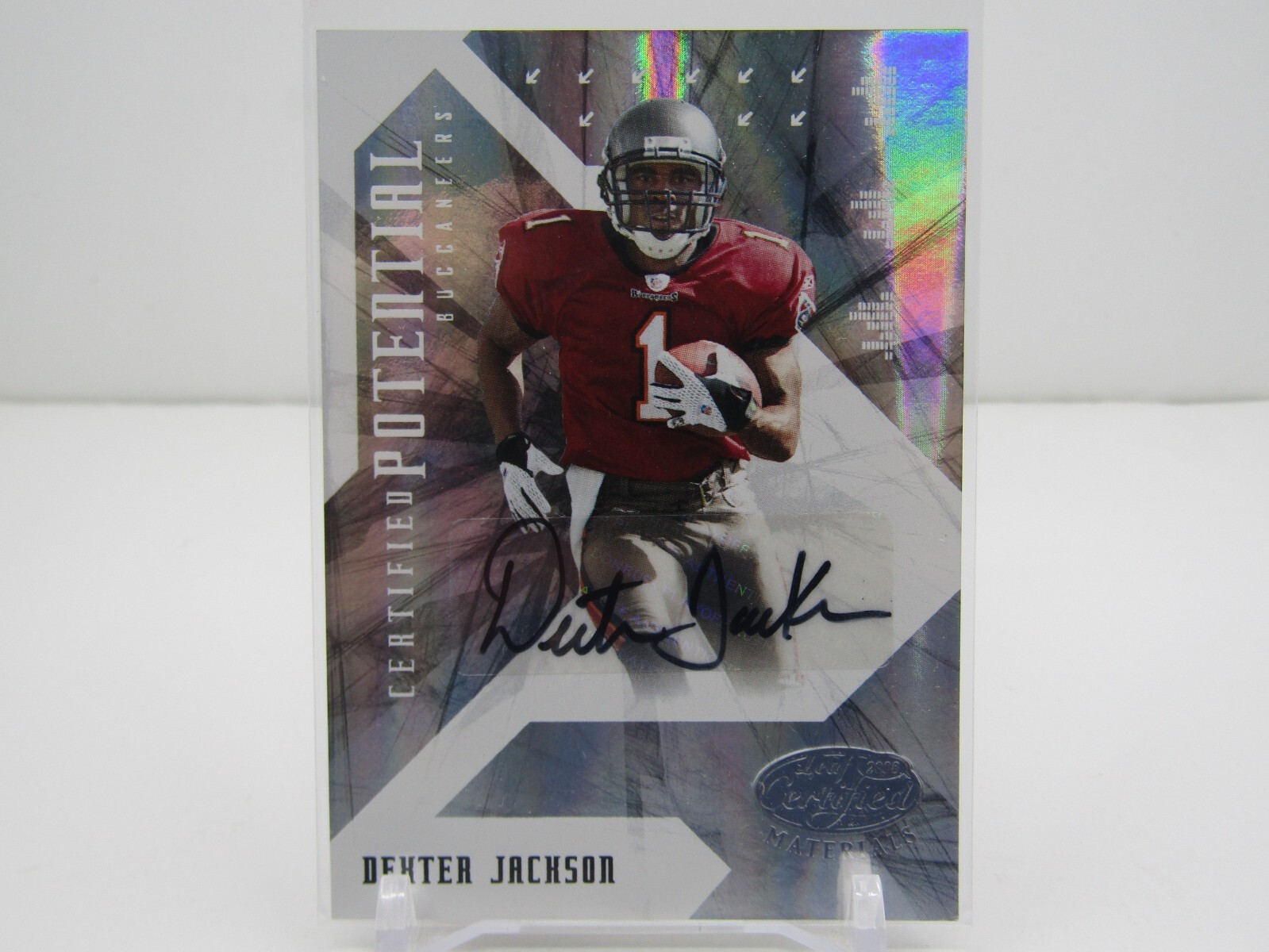 DEXTER JACKSON 2008 LEAF CERTIFIED AUTOGRAPH AUTO! #088/100! SUPERBOWL ...