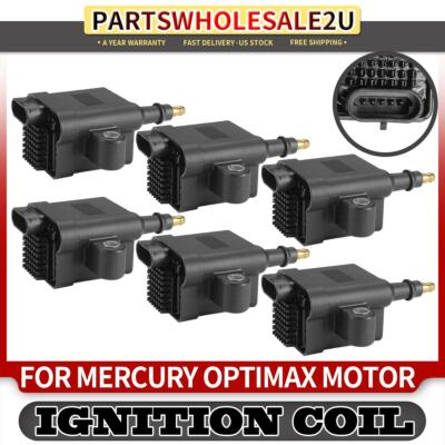 6 Pcs Ignition Coil for Mercury Optimax Pro XS Racing EFI 2-Stroke ...