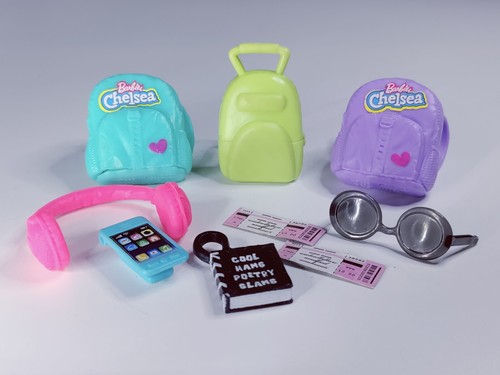 Barbie Lot Club Chelsea (3) Backpacks w/ Accessories | eBay