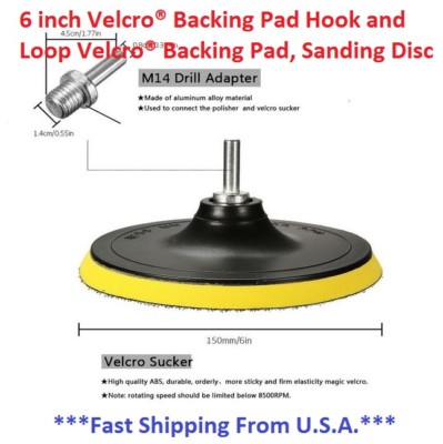 6 inch Backing Pad Hook and Loop Backing Pad, Sanding Disc | eBay