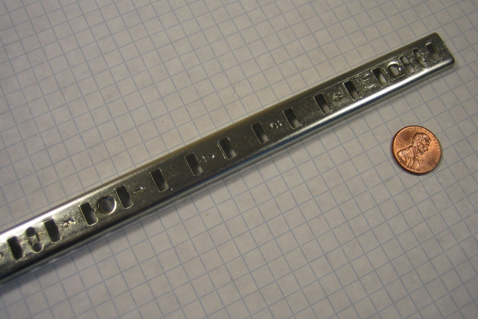 KV #255ZC-48" PILASTER STRIP STEEL, ZINC-PLATED, 48" LENGTH, 5/8" WIDTH ...