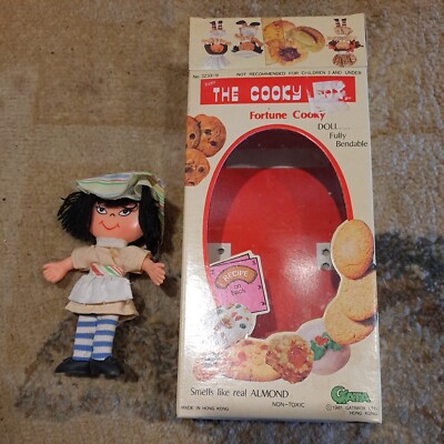 Rare VTG Flatsy Style Flat FORTUNE COOKIE Doll The Cooky Box Gata 1981 ...