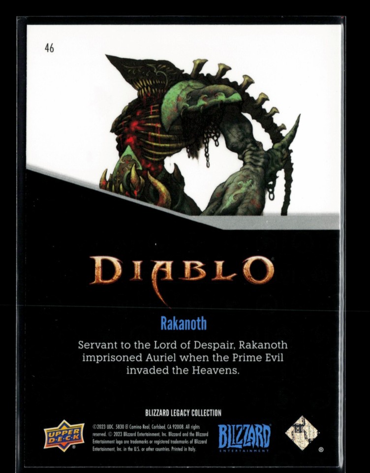 Rakanoth 44 Base Set Diablo Blizzard Legacy Collection Card | eBay