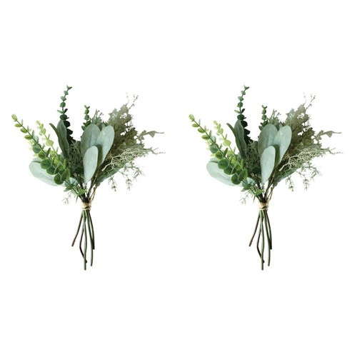 Set of 2 Flower Decor Bouquet Fake Flowers Artificial Plants Bundle ...