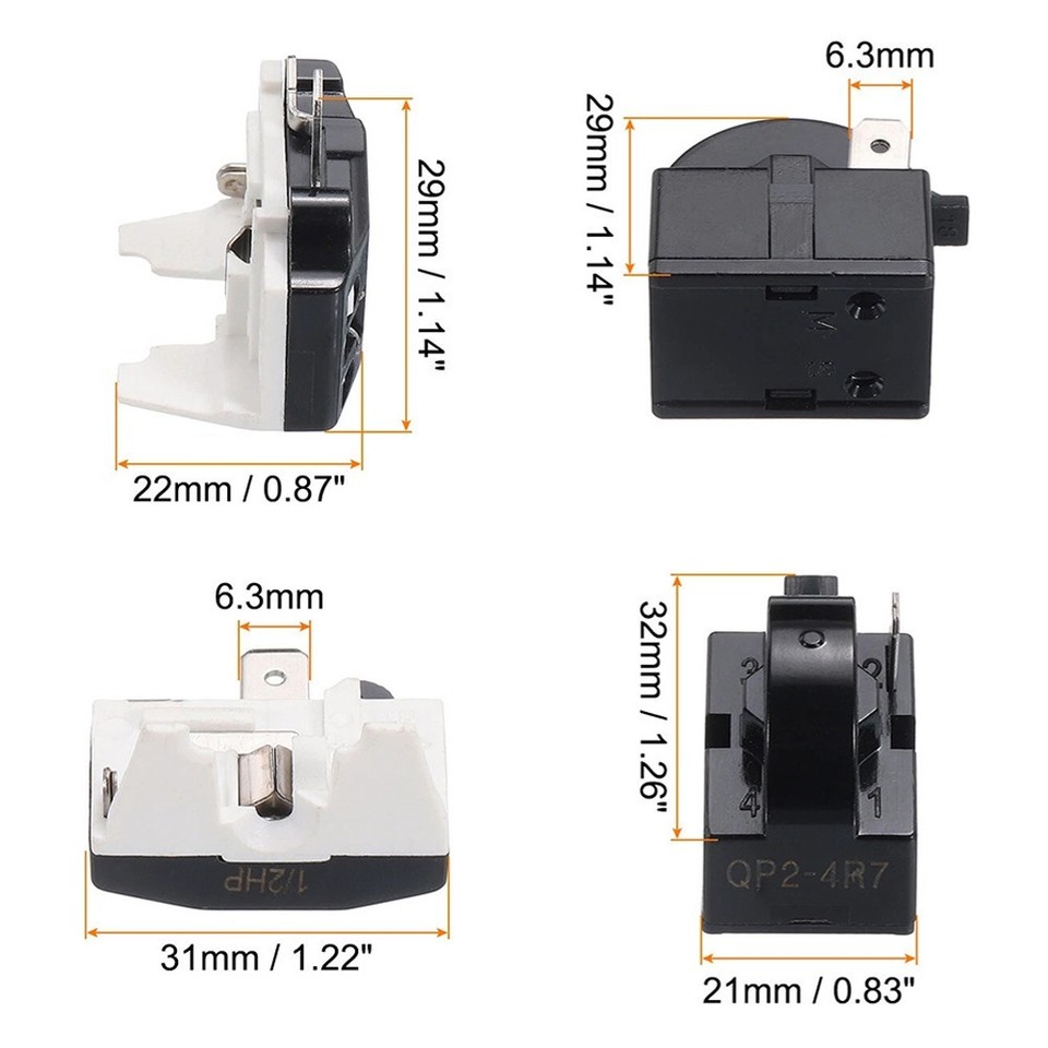 PTC Starter Relay Overload Protector Fridge Compressor Repair PTC ...