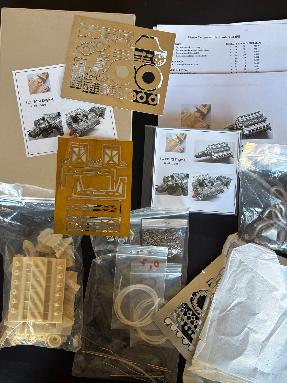 Leggenda e Passione 1972 Ferrari 312PB Engine 1/8 Model Kit | eBay