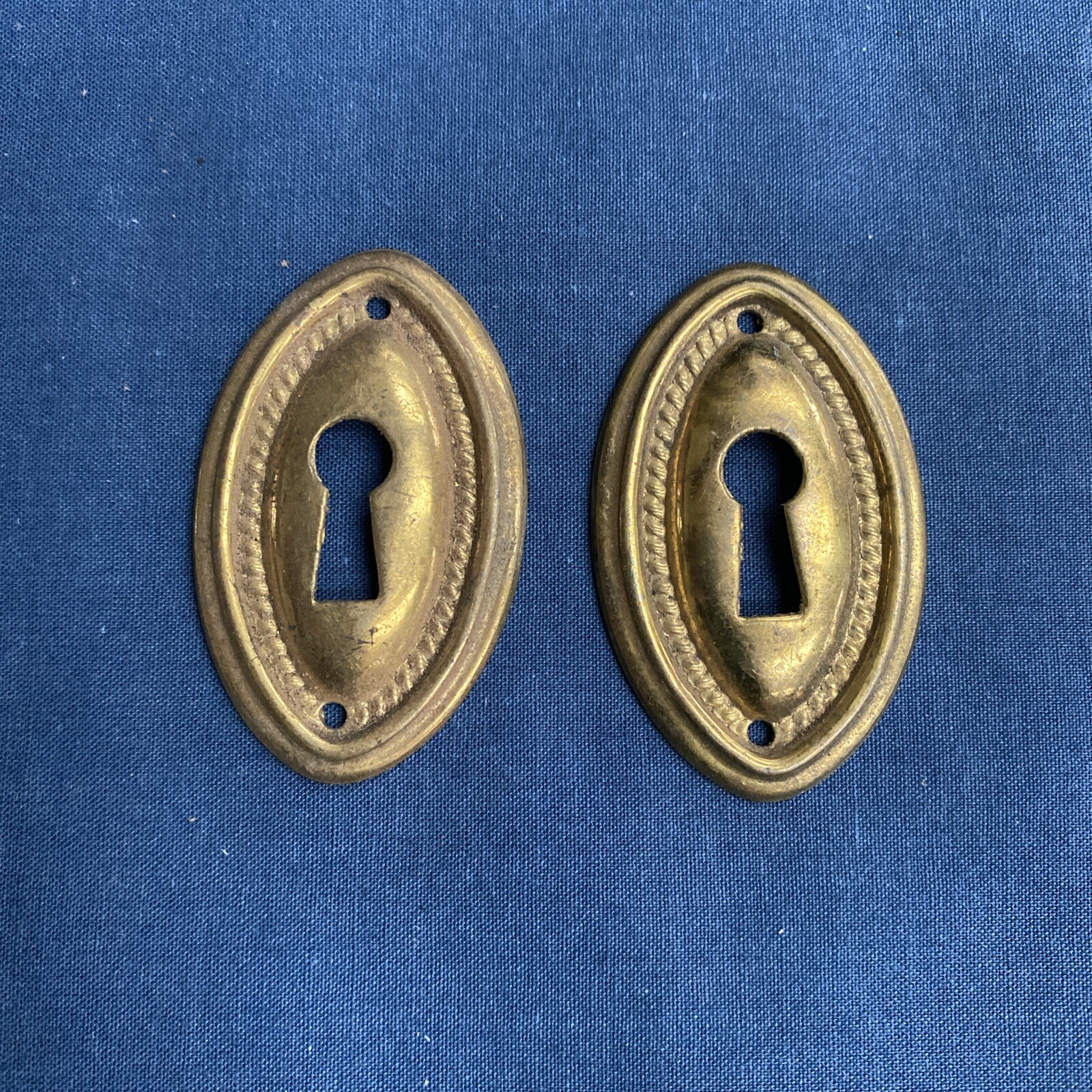 2 Vintage Brass Key Hole Escutcheon Furniture Covers | eBay