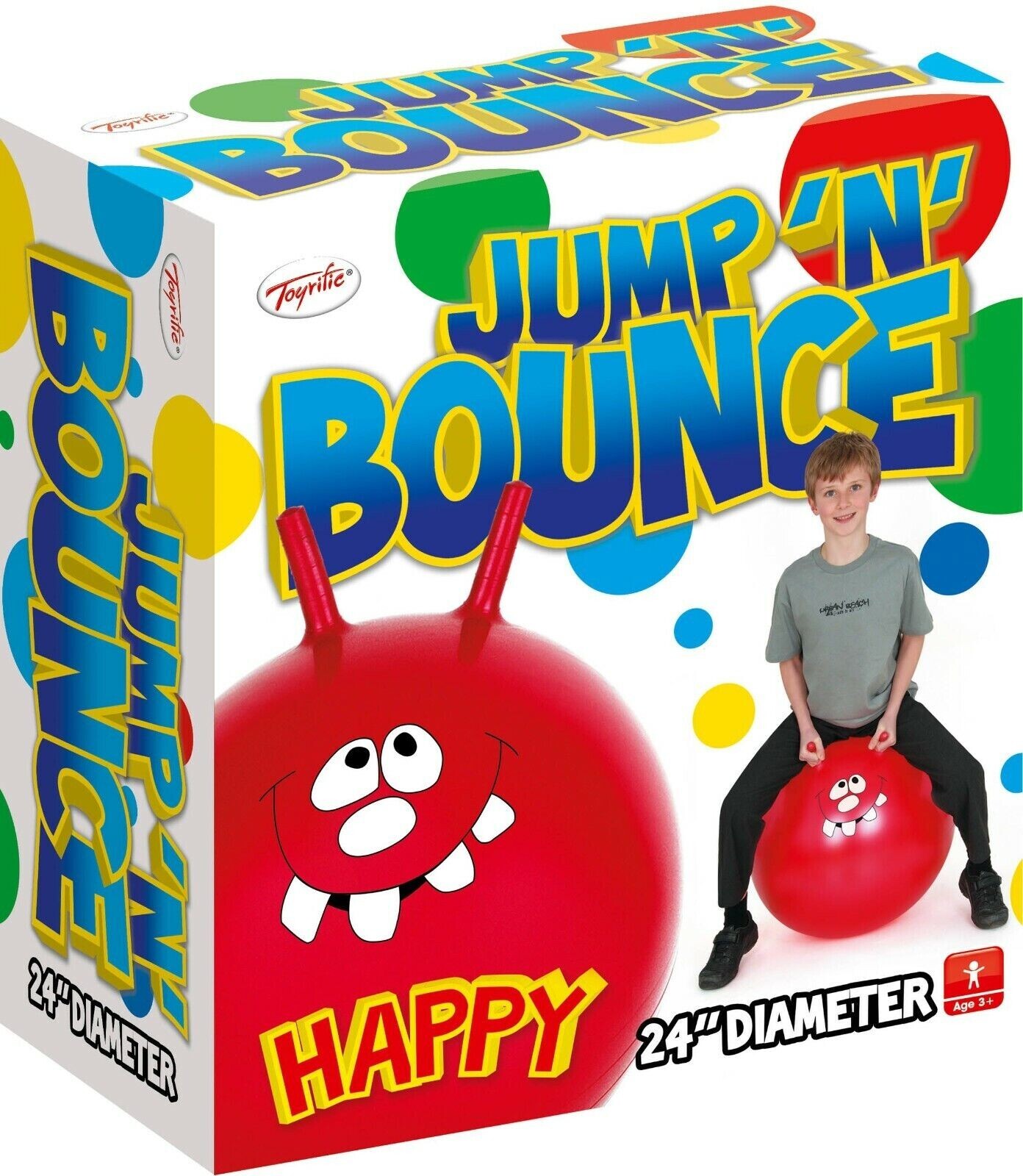 Toyrific Jump 'n' Bounce Happy Face Red 24 Inch Retro Space Hopper BNIB ...