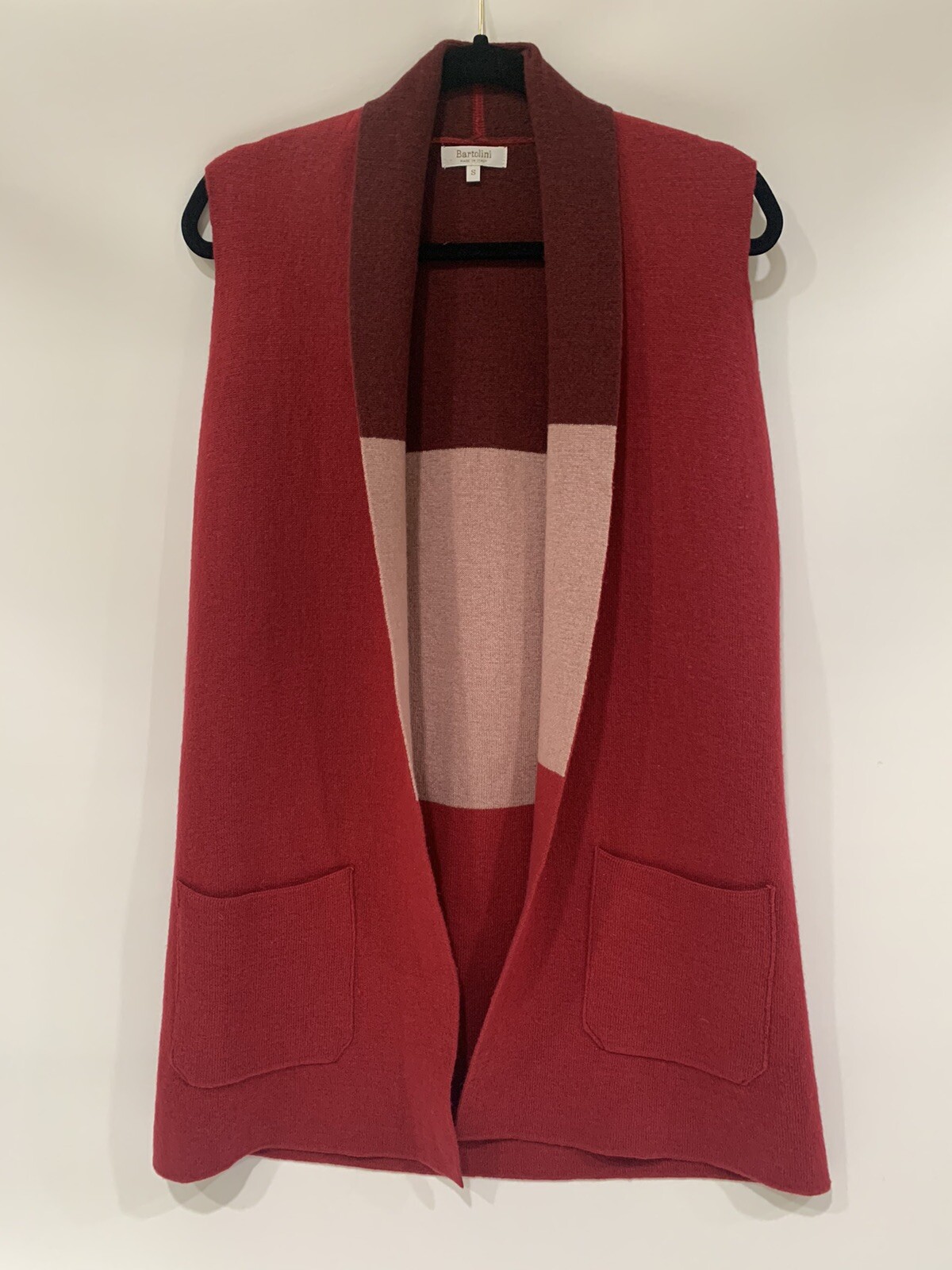 Bartolini Red Wool Cashmere Sweater Vest w/ Pockets * Italy *, Women's ...