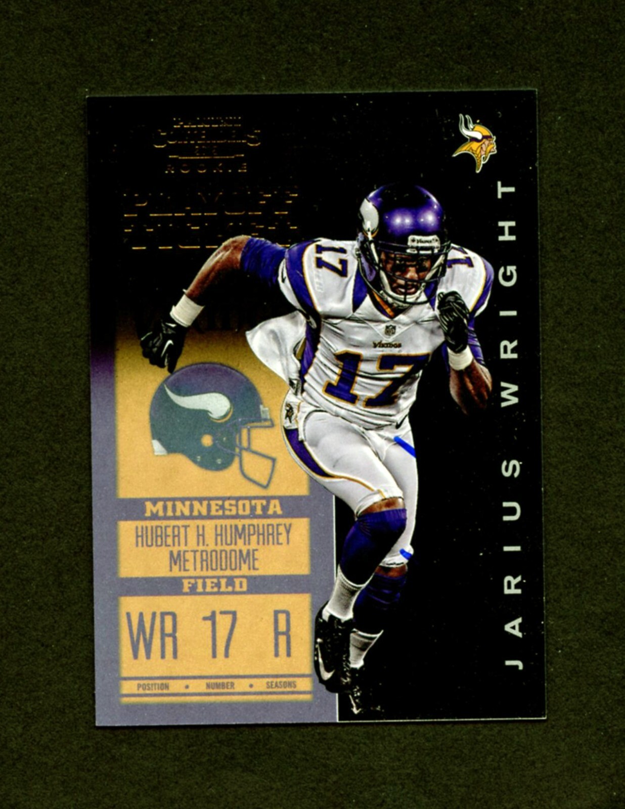 2012 Panini Contenders Autograph Jarius Wright #234 Serial #27/99 ~ Vikings ~ NM | eBay
