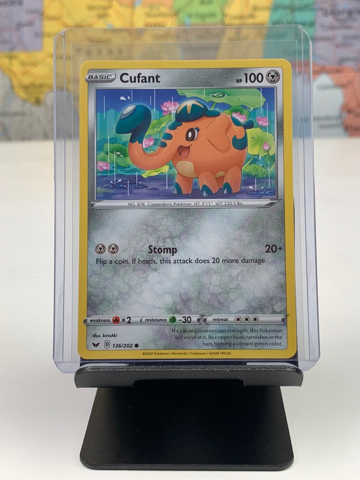 SHIPS SAME DAY Pokemon Card NM/M Cufant 136/202 Basic Metal Type 2020 ...