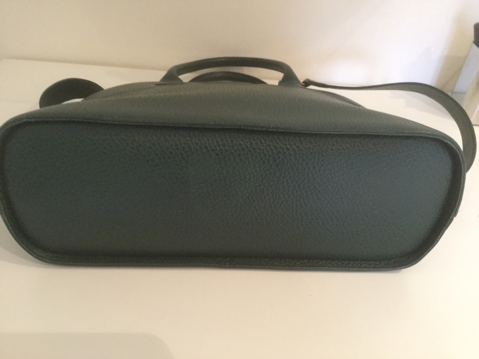 Kuhn Fine Line Saffiano Leder Schulterriemen Grün Nah Tasche Designer ...