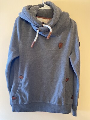 Wanakome Pullover Hoodie Womens XL Cowl Neck: Oversized Rope Strings ...