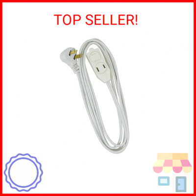 SlimLine 2235 Indoor Flat Plug Extension Cord, 3 Foot Cord, Right ...