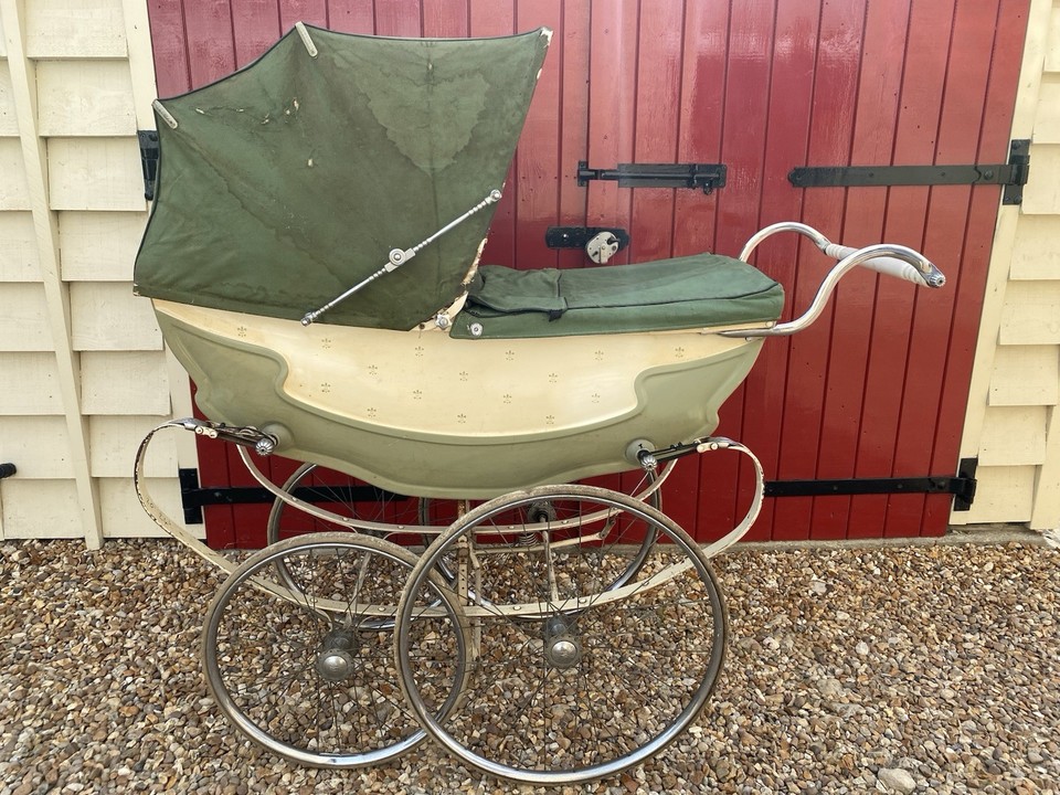 Vintage Wilson Silver Cross Pram Fleur De Lys 1950’s For Restoration ...