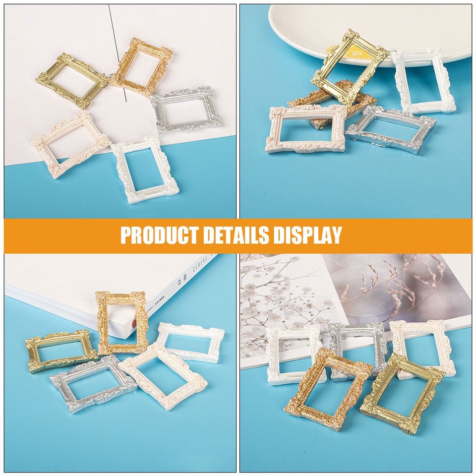 10pcs Miniature Picture Frames Antique Photography Frames Jewelry DIY ...