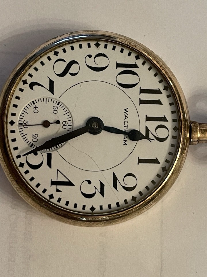 Vintage AWW Co Waltham Mass Pocket Watch Gold Filled 48 mm 15 j. 25 ...