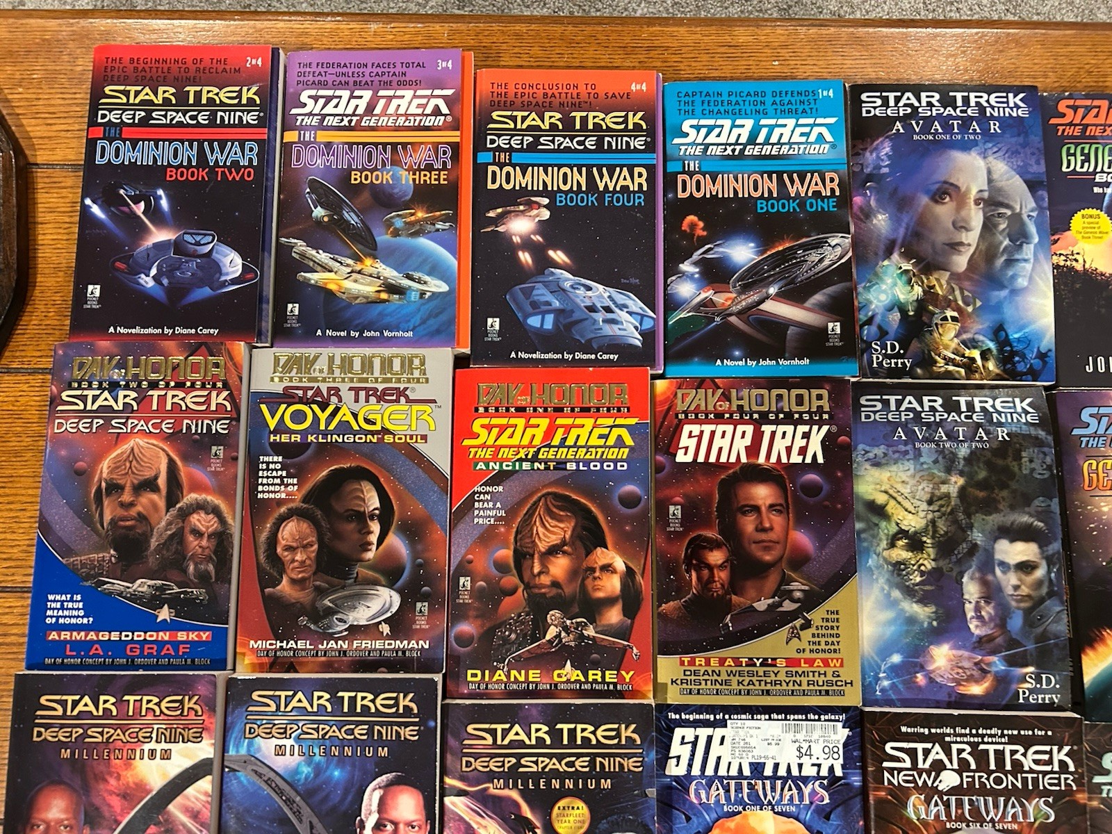 Star Trek Books TOS-TNG-DSN-VOYAGER Lot Of 28 Books all 1st ed. & 1st ...