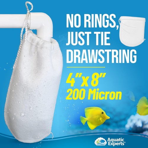 Aquatic Experts 200 Micron Drawstring Filter Sock - Socks for 8 pack | eBay