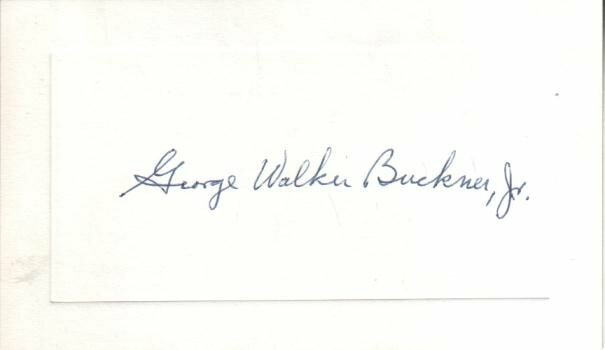 George Walker Buckner Jr. Autographed Card Minister / Disciples of ...