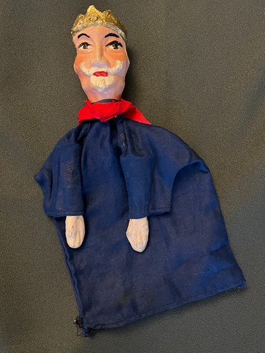 King Hand Puppet Vintage with Painted Head and Hands | eBay