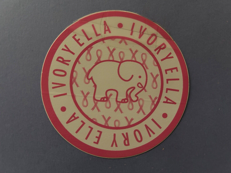NEW Ivory Ella Breast Cancer Awareness Round Sticker | eBay