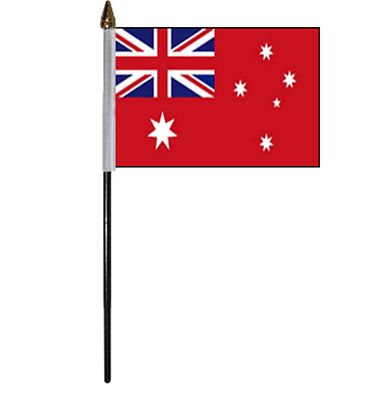 AUSTRALIAN RED ENSIGN DESKTOP TABLE FLAG 6"X4" 15cm x 10cm flags ...