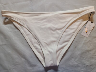 Women's Extra Cheeky High Leg Bikini Bottom Shade & Shore Off-White ...