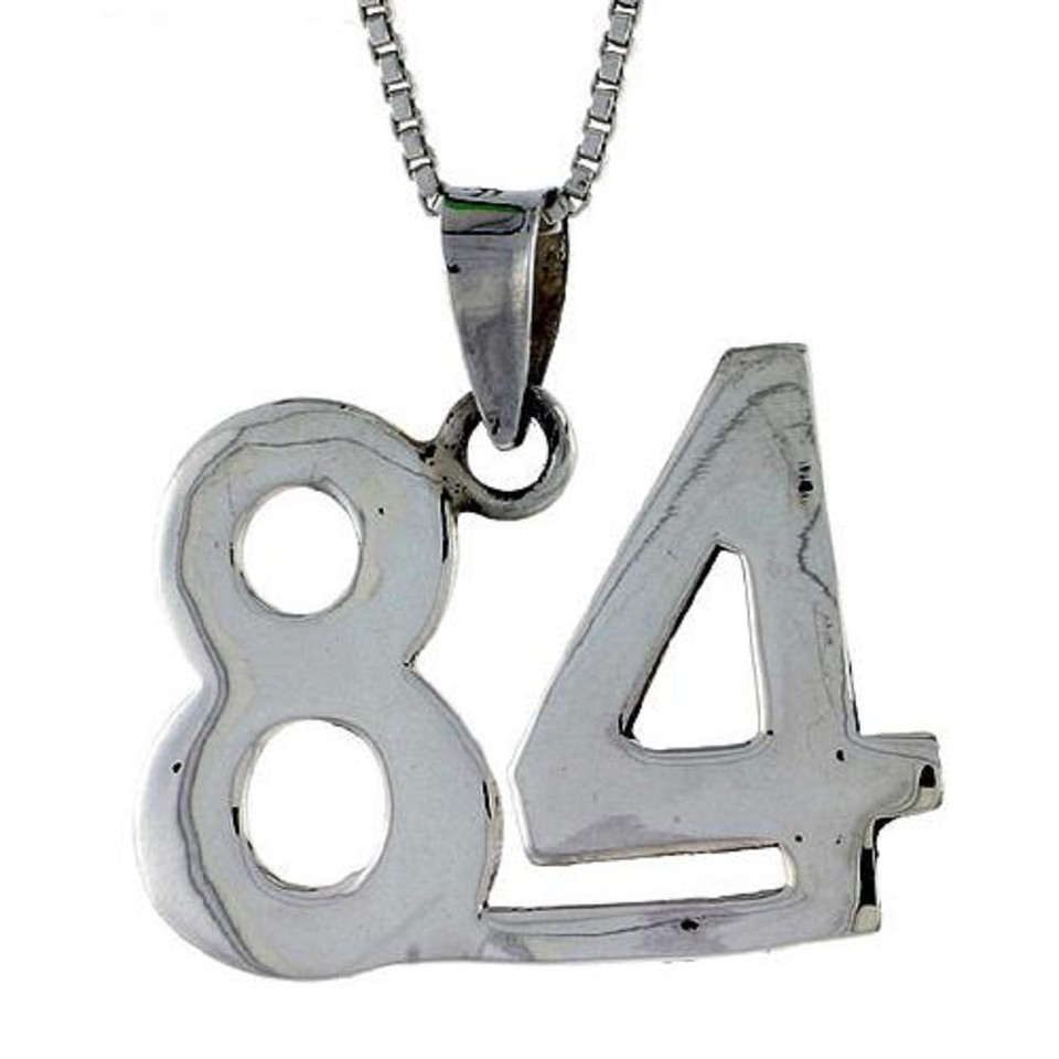 Sterling Silver Any One Number Pendant / Charm from 75 to 99 | eBay