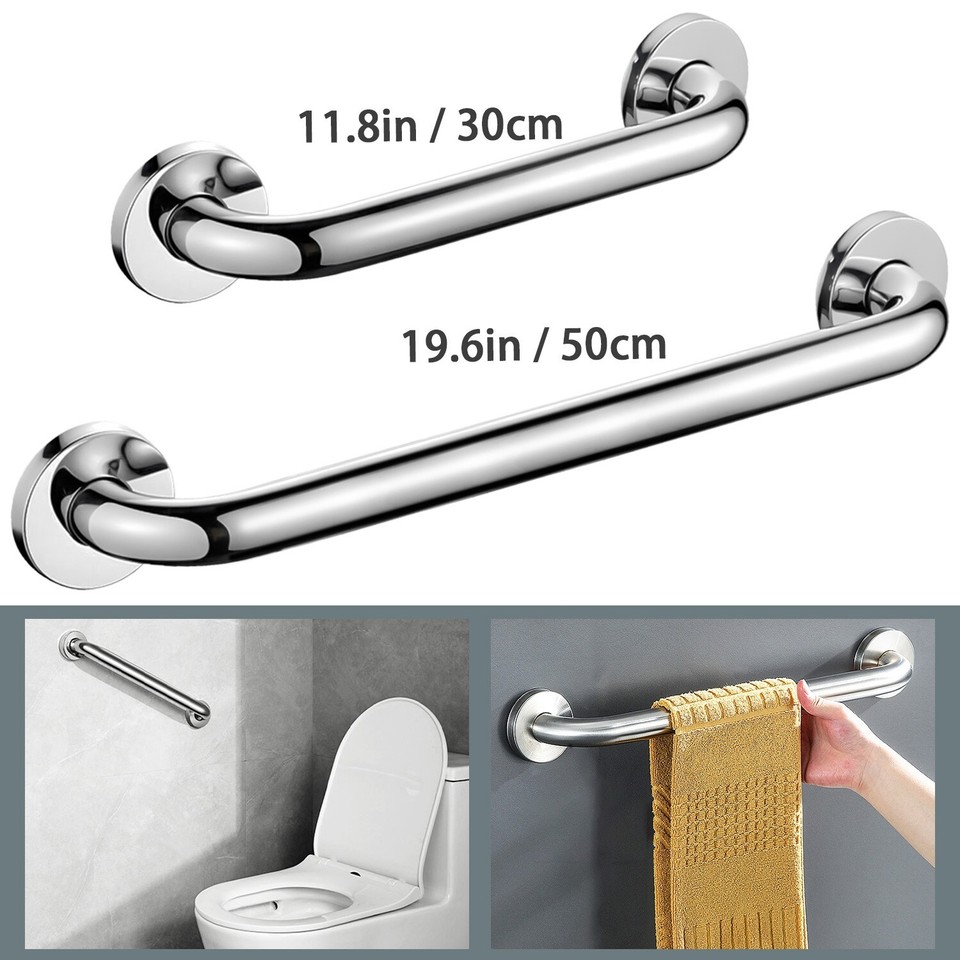 Stainless Steel Grab Bar - Durable Bathroom Safety Handle For Elderly ...