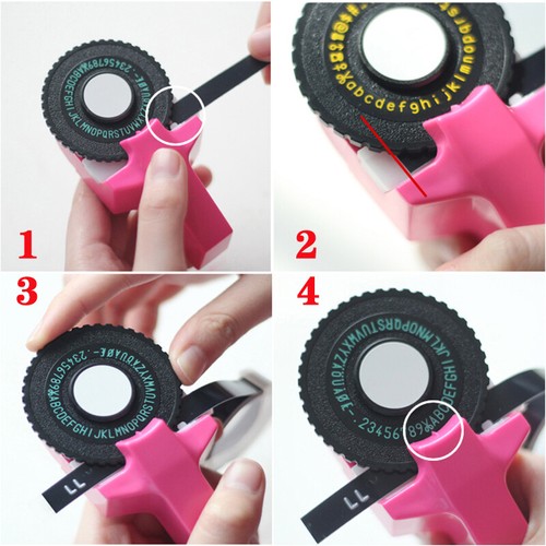 Manual 3D Label Maker Typewriter Printer Embossing DIY Machine with ...