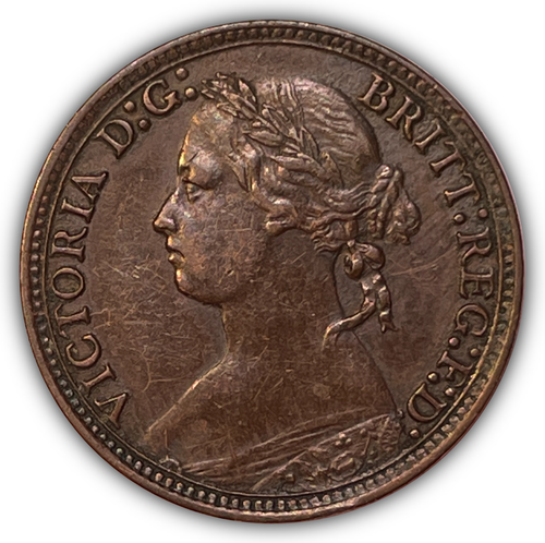 1879 Farthing Great Britain Queen Victoria Very Fine VF Coin #21647 | eBay