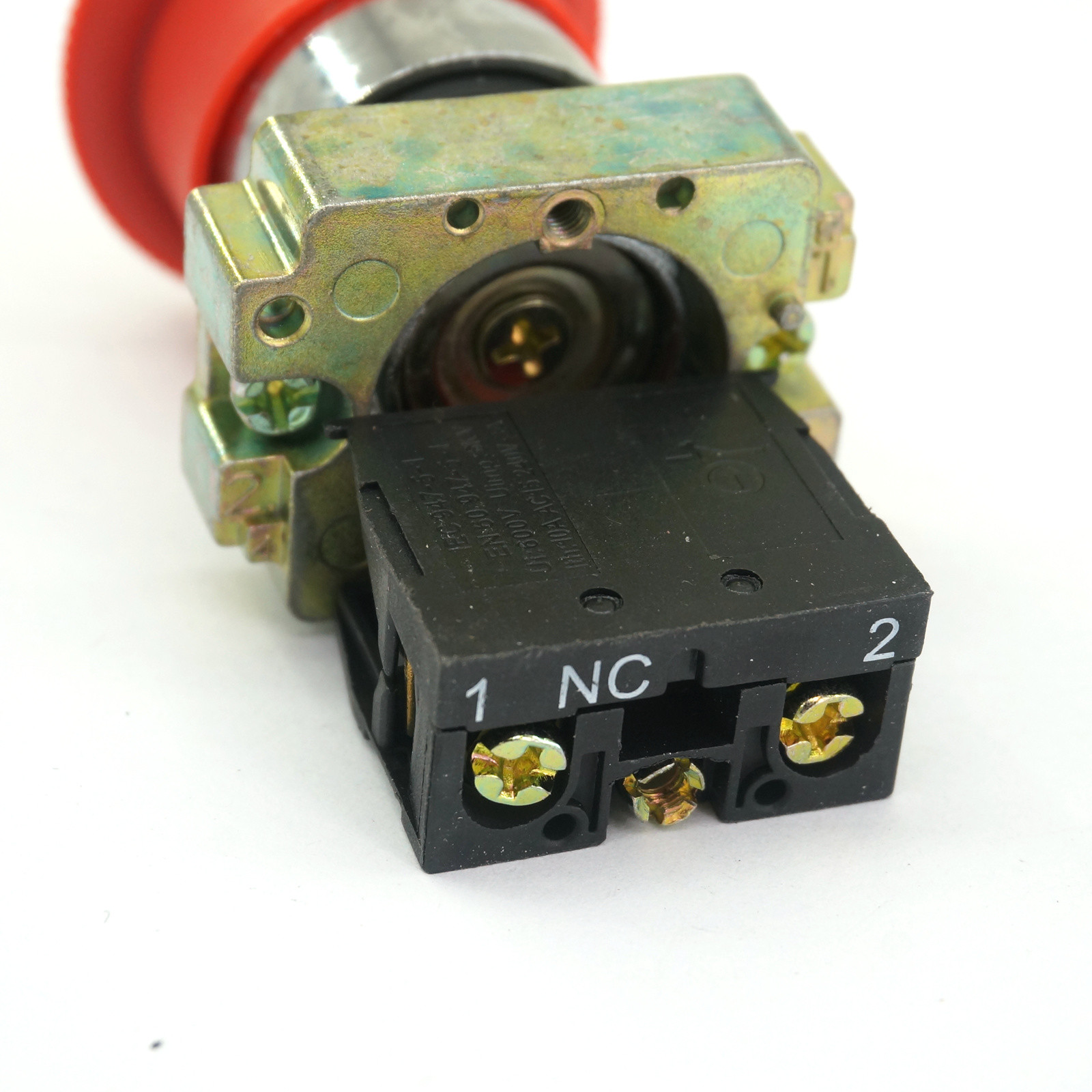 XB2BS542 1NC Moudle Twist Release Emergency Stop Switch Mushroom Push ...