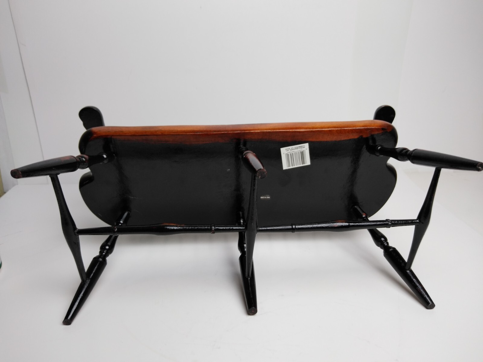 World Bazaar Inc. American Colonial Spindle Back Doll Size Wooden Bench ...