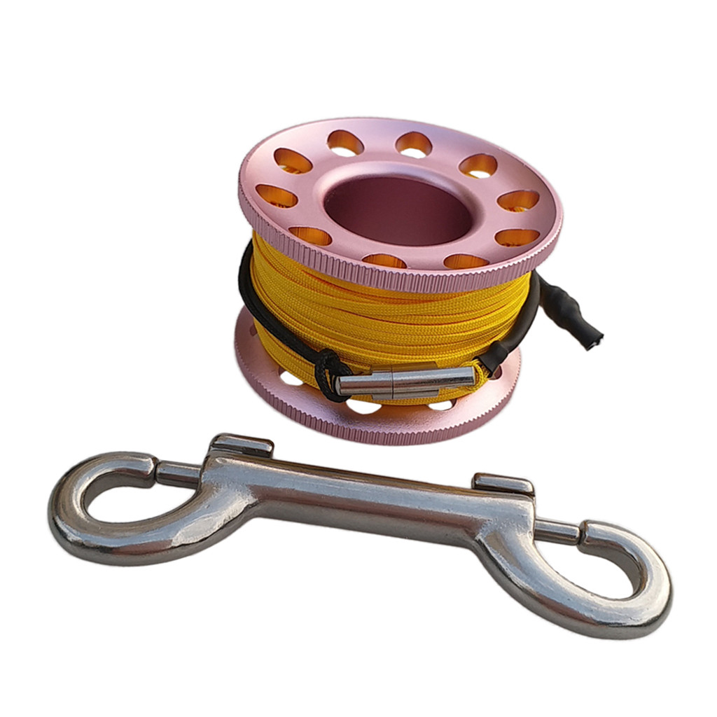 Scuba Diving Finger SMB Reel Spool & Snap Bolt with High Visibility 15m ...